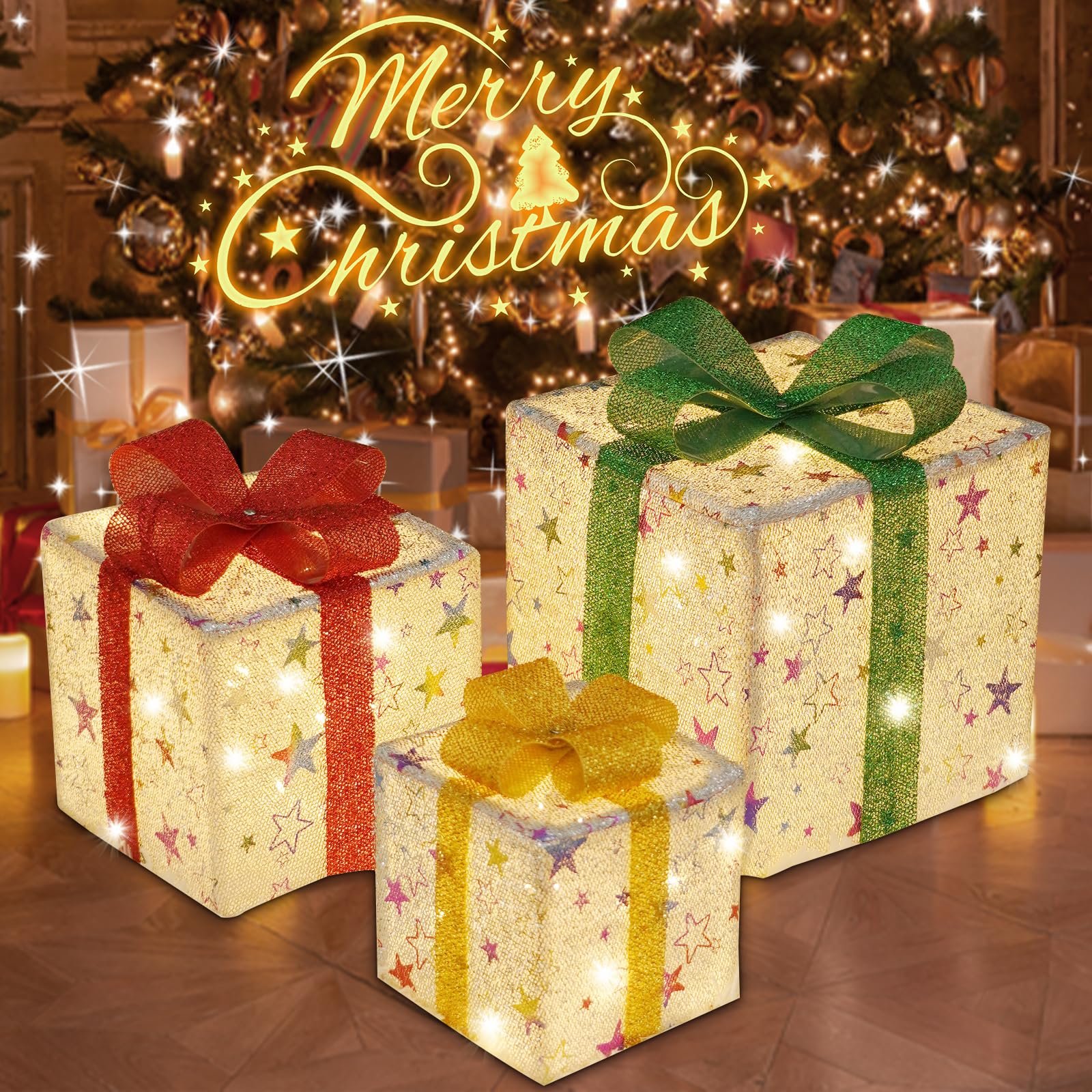 🎁Christmas Lighted Gift Boxes