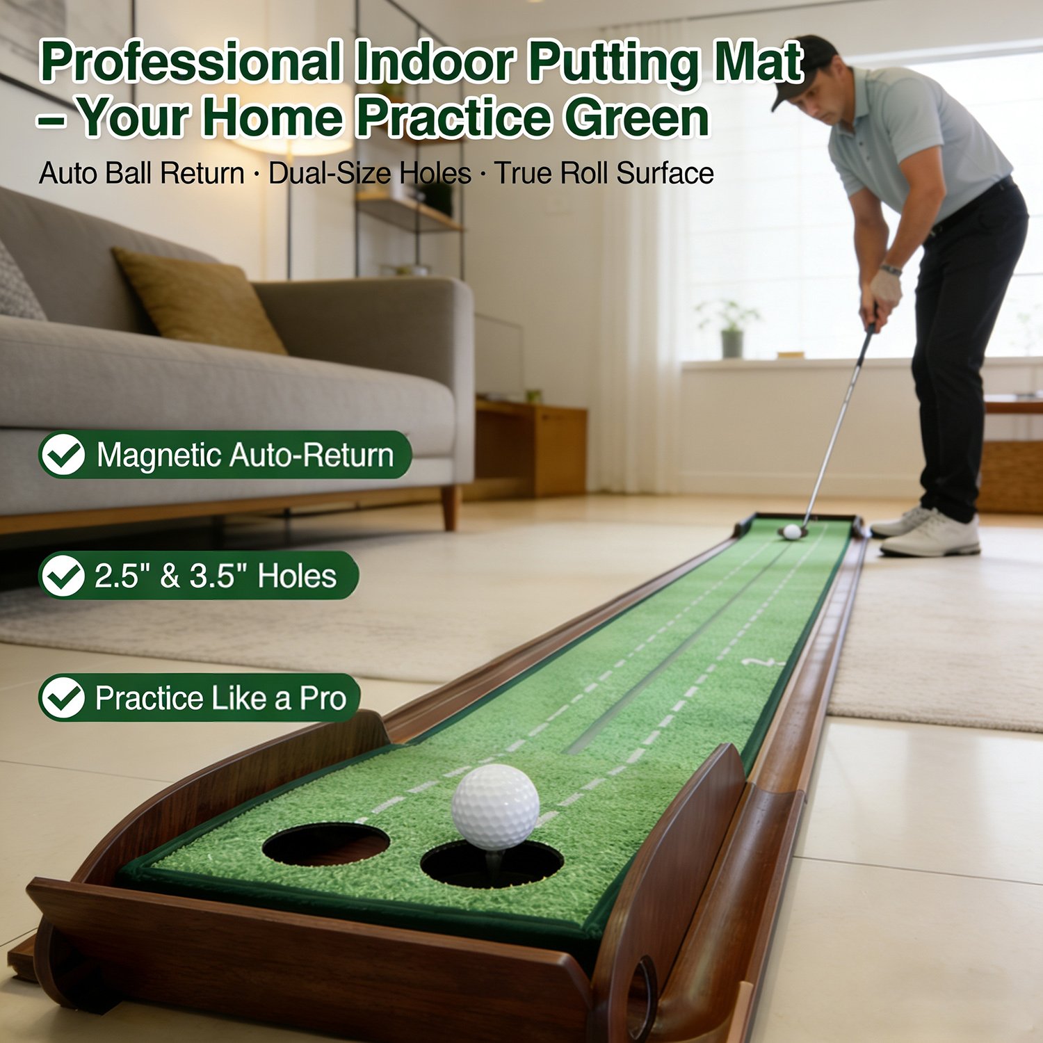 Automatic Ball Return Putting Mat – Practice Like a Pro, Anytime ...