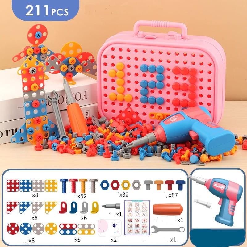 New Arrival Magic Montessori Play Toolbox with Electric Drill Kids Tool