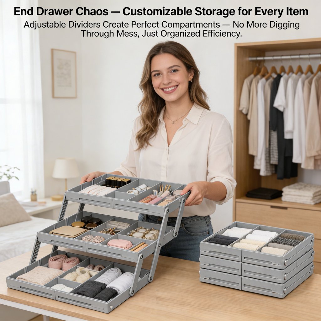 Multi-Level Expandable Drawer Organizer📦