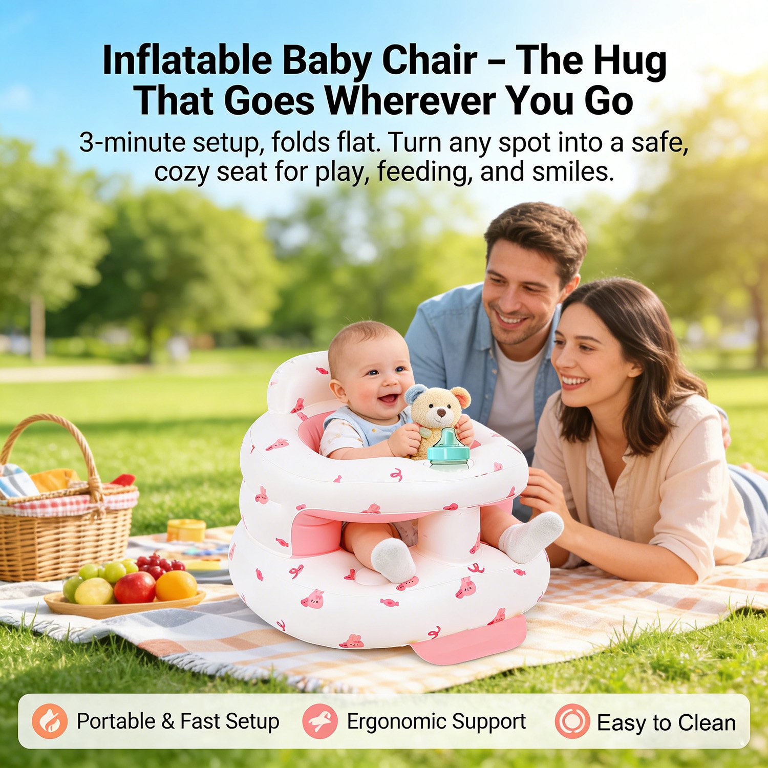 Inflatable Baby Chair – The Hug That Goes Wherever You Go 🦕